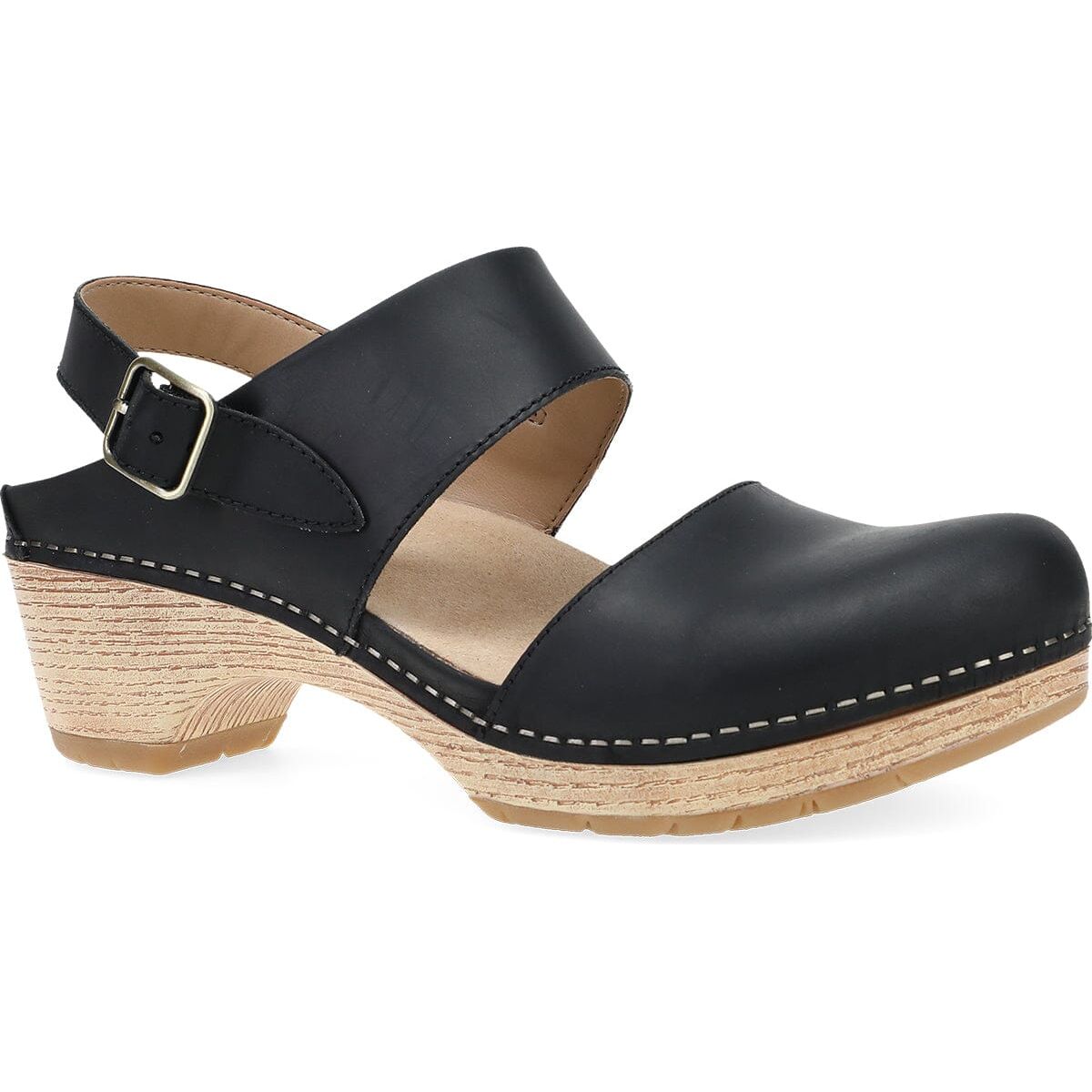 DANSKO LUCIA | ADJUSTABLE HEEL STRAP LEATHER CLOG | DANFORM SHOES ...