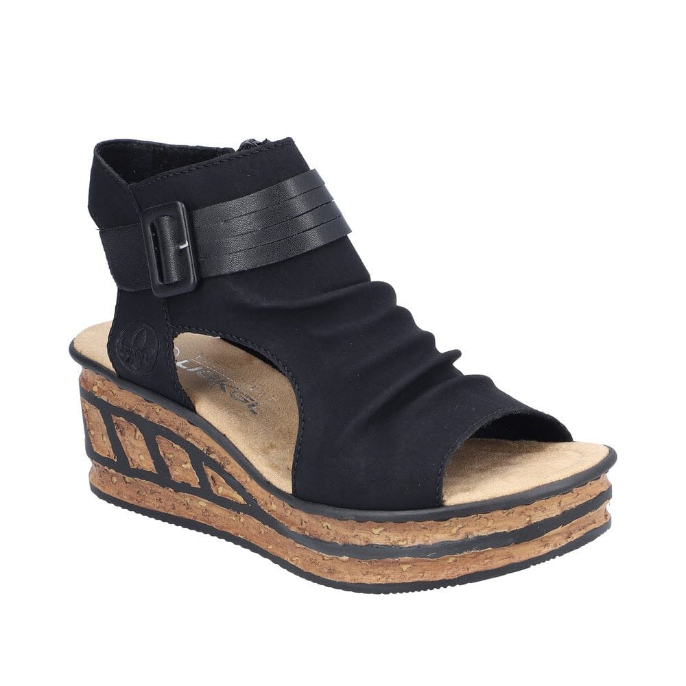RIEKER 68191-00 ROSE | FULL COVERAGE WEDGE SANDAL | DANFORM SHOES ...